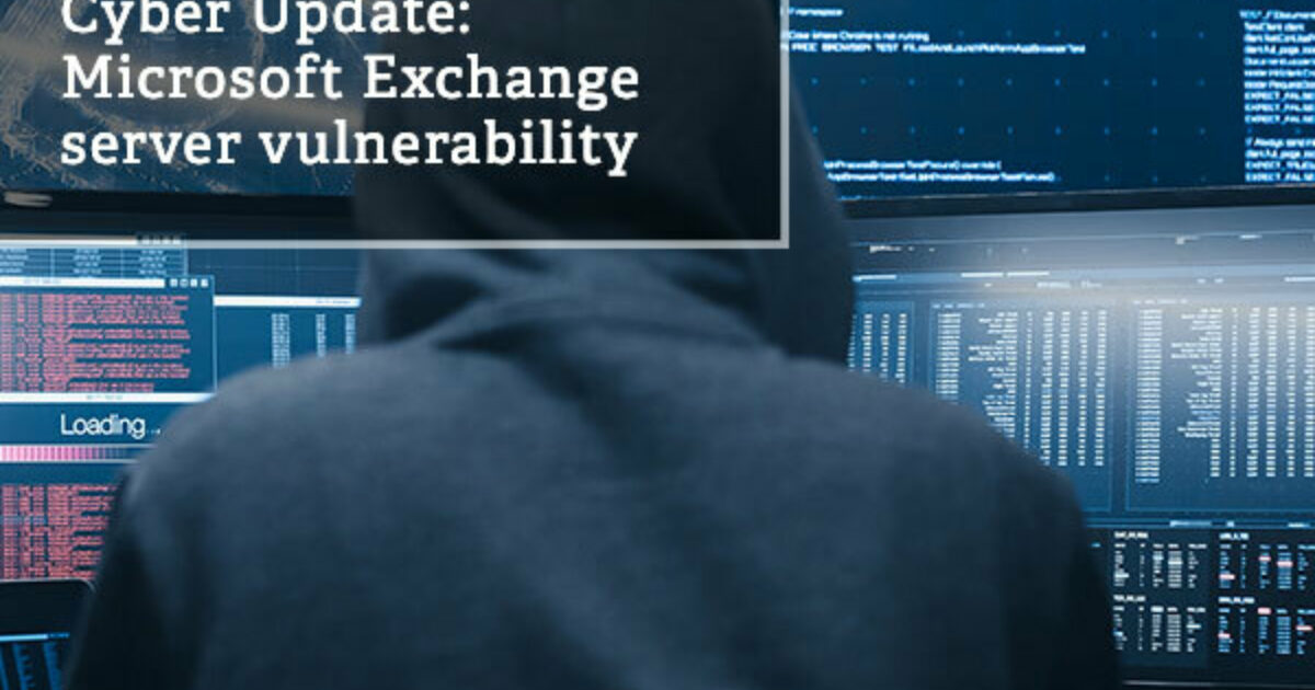 Resource | Cyber Update: Microsoft Exchange server…